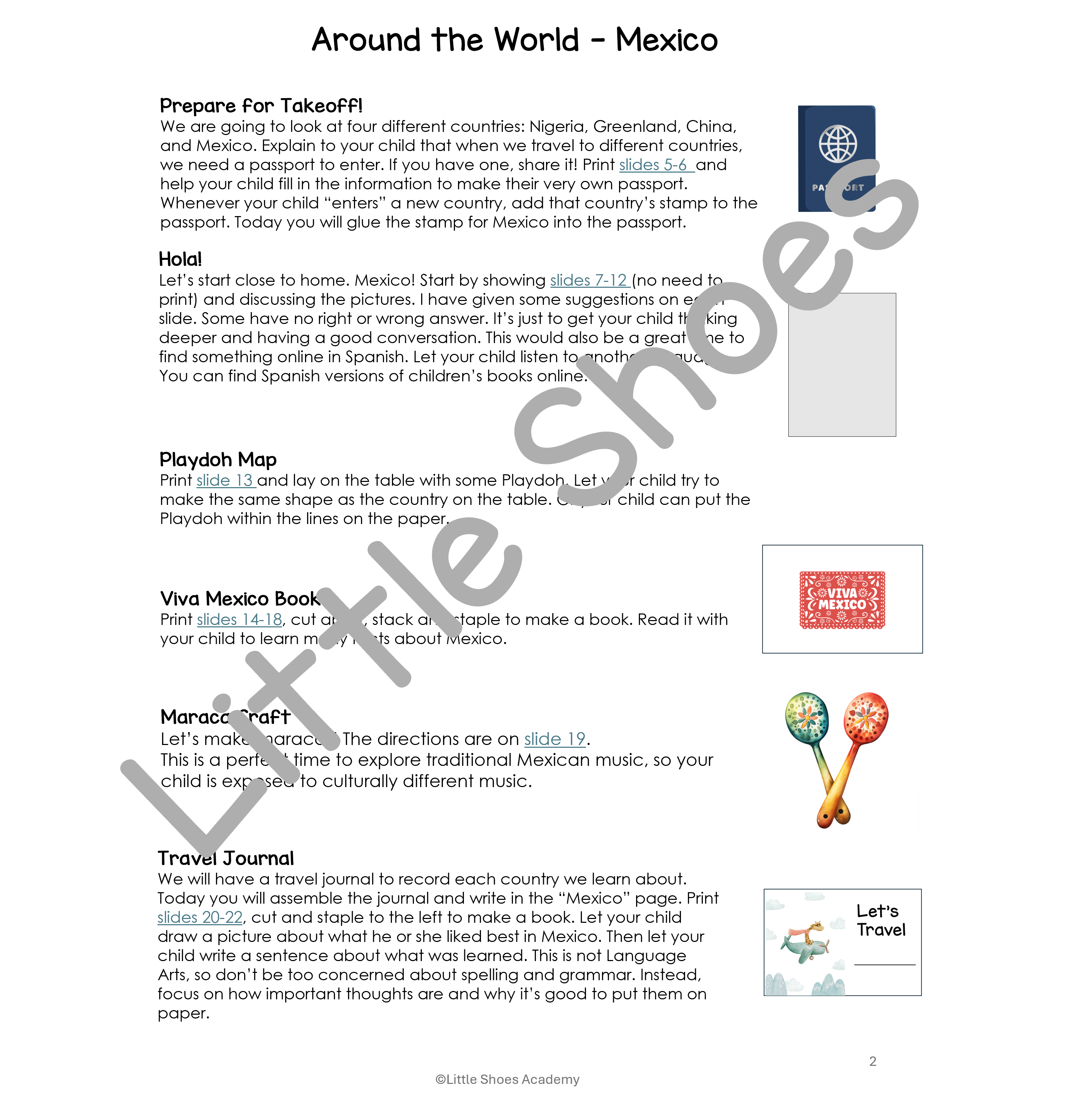 Kindergarten – Social Studies – Around the World – Little Shoes Academy