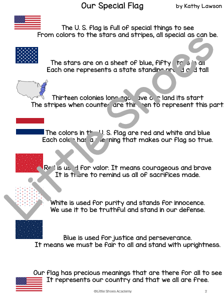 Kindergarten – Social Studies – American Symbols – Little Shoes Academy